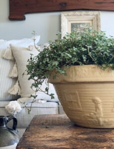 Mantel Above The Couch - MY WEATHERED HOME